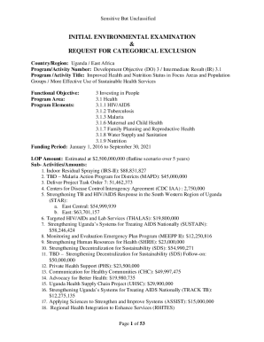Fillable Online Initial Environmental Examination for Usaid/uganda ...