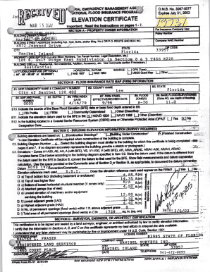 Fillable Online Flood Elevation Certificate Fax Email Print - pdfFiller