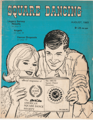 Fillable Online Square Dancing Magazine - August 1983 Edition Fax Email ...