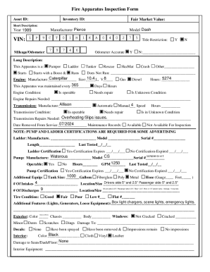 Fillable Online Fire Apparatus Inspection Fax Email Print - pdfFiller
