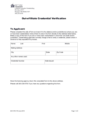 Fillable Online Certified Counselor Credentialing - Out-of-state ...