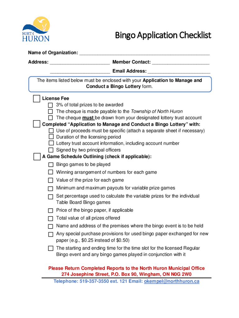 Fillable Online Raffles & Bingo - Town Clerk - Westfield, NJ Fax Email ...