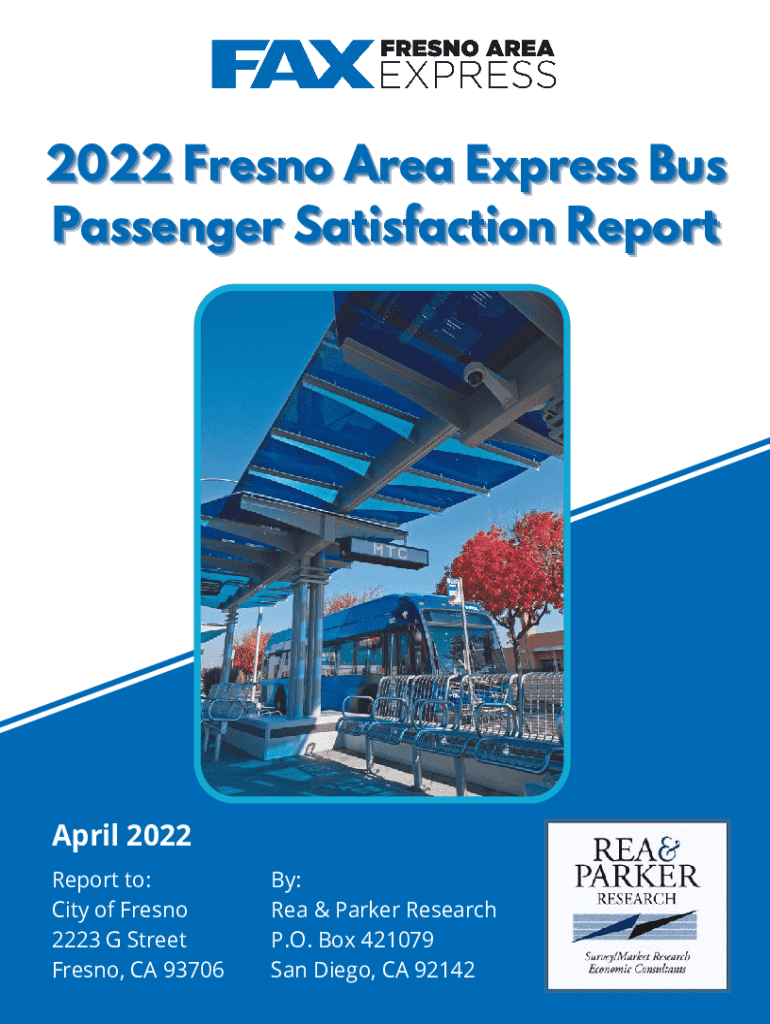 Fillable Online Fresno Area Express 2022 Customer Satisfaction Report ...