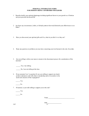 Fillable Online Personal Information Form Fax Email Print - pdfFiller