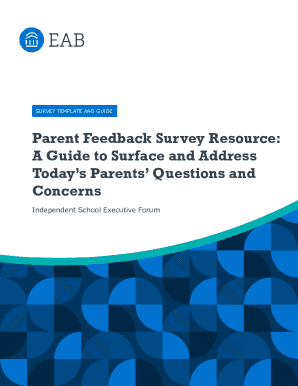 Fillable Online Parent Feedback Survey Resource: a Guide to Surface and ...
