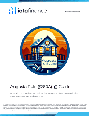 Fillable Online Maximizing Business Tax Deductions With the Augusta ...