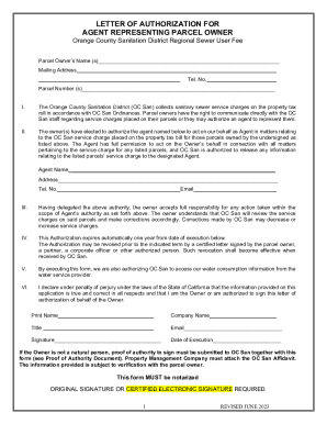 Fillable Online Letter of Authorization for Agent Fax Email Print - pdfFiller