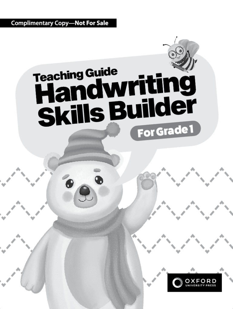 Fillable Online Handwriting Skills Builder Teaching Guide Fax Email ...