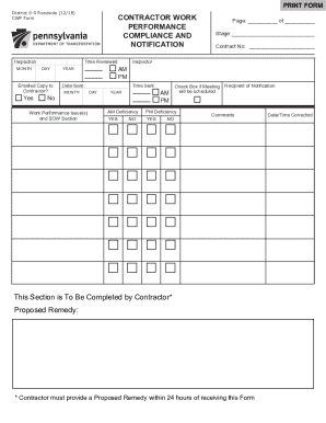 Fillable Online District 6-0 Roadside Inspection Form Fax Email Print ...