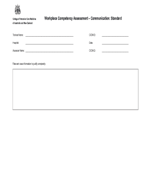 Fillable Online Workplace Competency Assessment – Communication Fax Email Print - pdfFiller