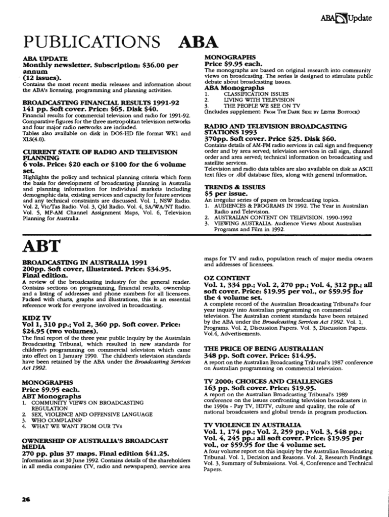 Fillable Online How do you feel about the current state of ABA and ...