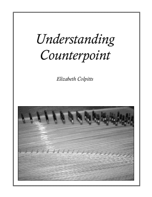 Fillable Online Understanding Counterpoint by Elizabeth Colpitts - an Overview Fax Email Print ...