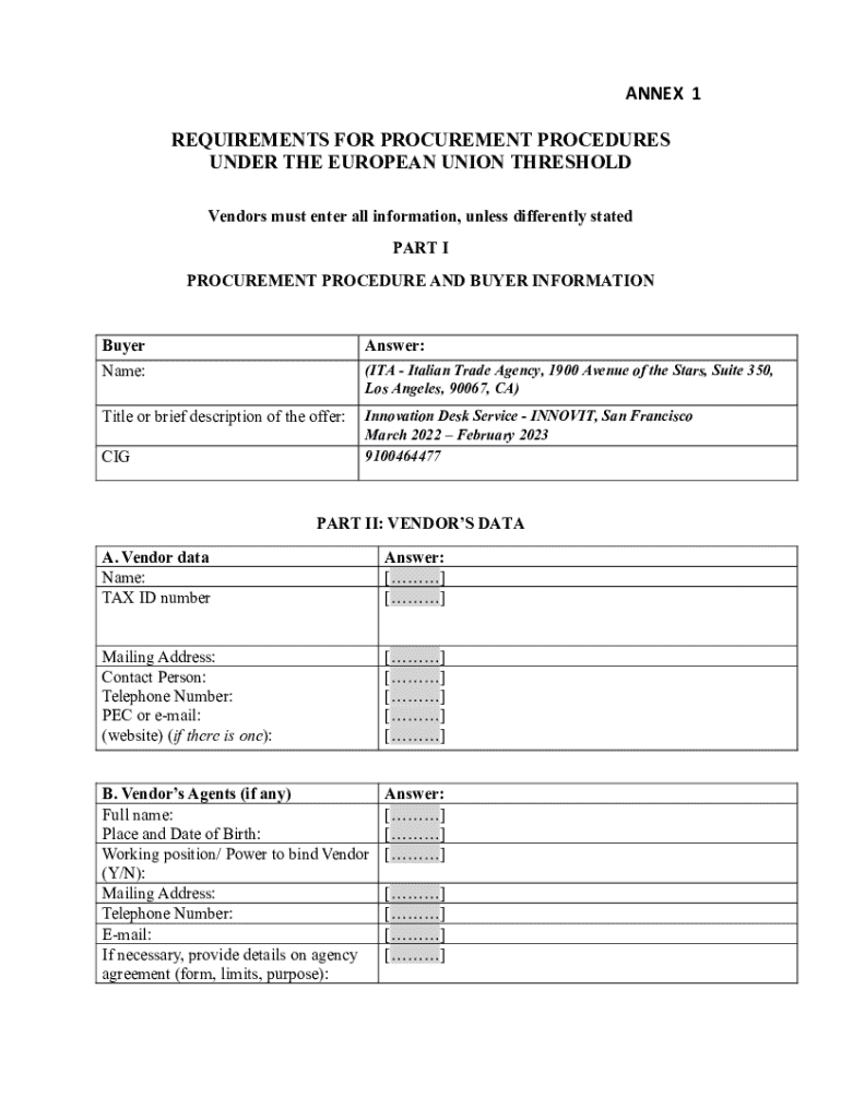 Fillable Online European Union - Central Government Entities * - Annex ...