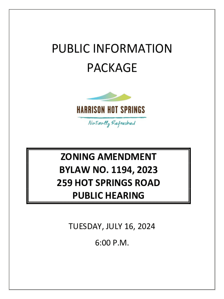 Fillable Online Zoning Amendment Bylaw for 259 Hot Springs Road Fax ...