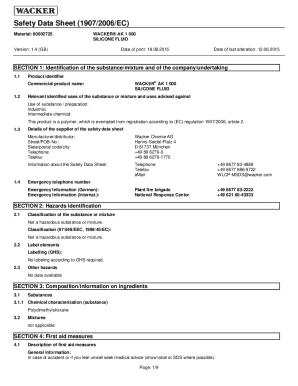 Fillable Online Wacker® Ak 1 000 Silicone Fluid Fax Email Print - pdfFiller
