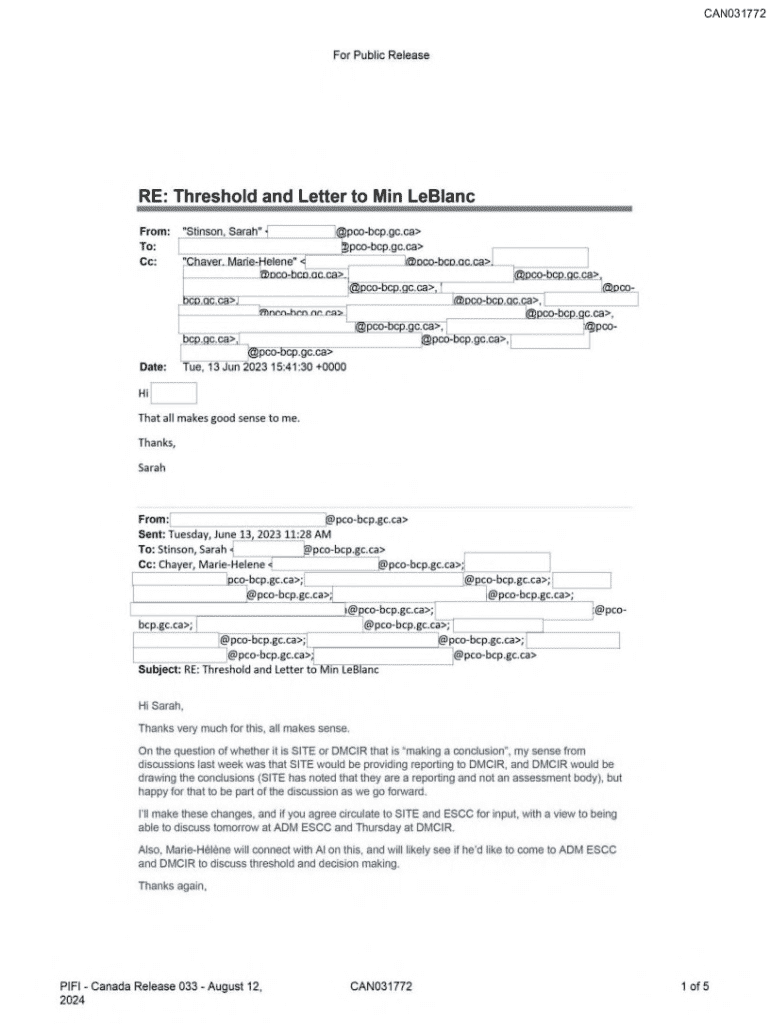 Fillable Online RE: Threshold and Letter to Min Fax Email Print - pdfFiller