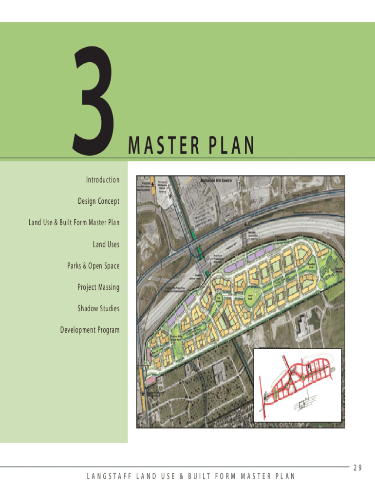 Fillable Online Master Plan, October 2009. Langstaff Land Use & Built Form Master Plan, October ...