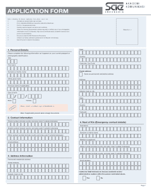 Fillable Online Sae Indonesia Student Application Fax Email Print ...