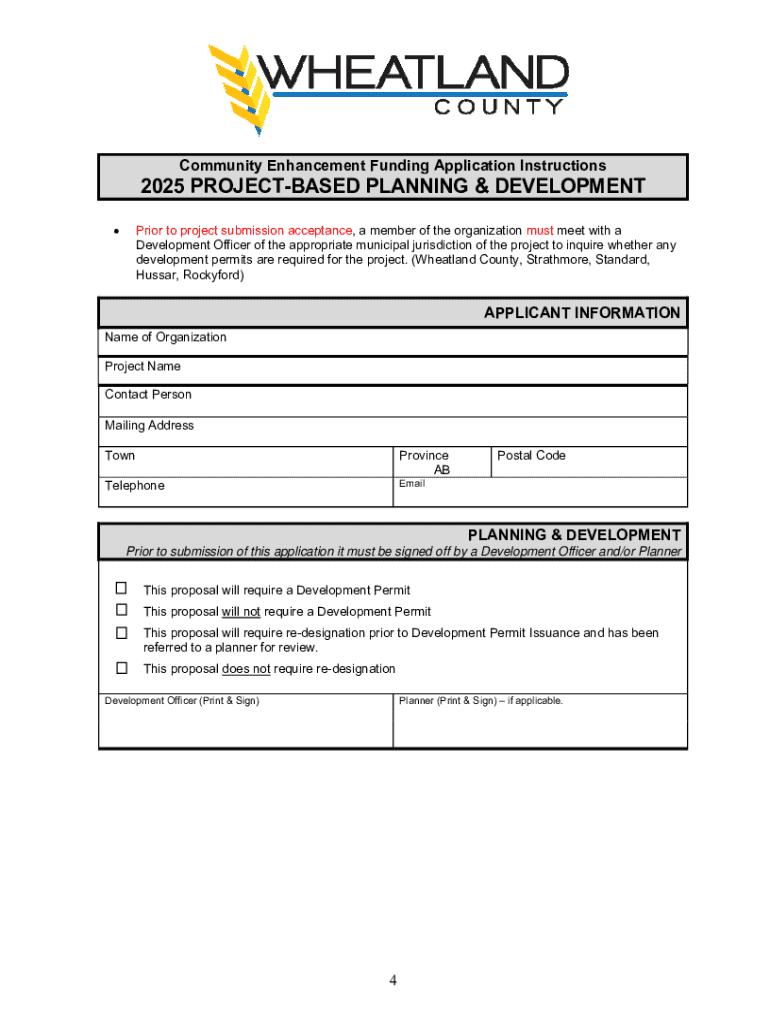 Fillable Online 2025 Project-based Grant Application Fax Email Print - pdfFiller
