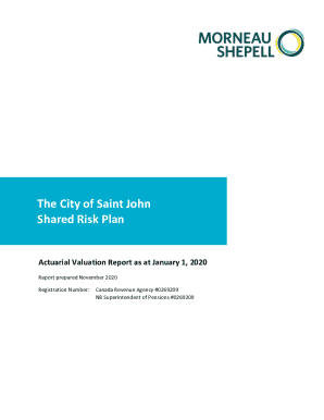Fillable Online Actuarial Valuation Report as at January 1, 2020 Fax ...