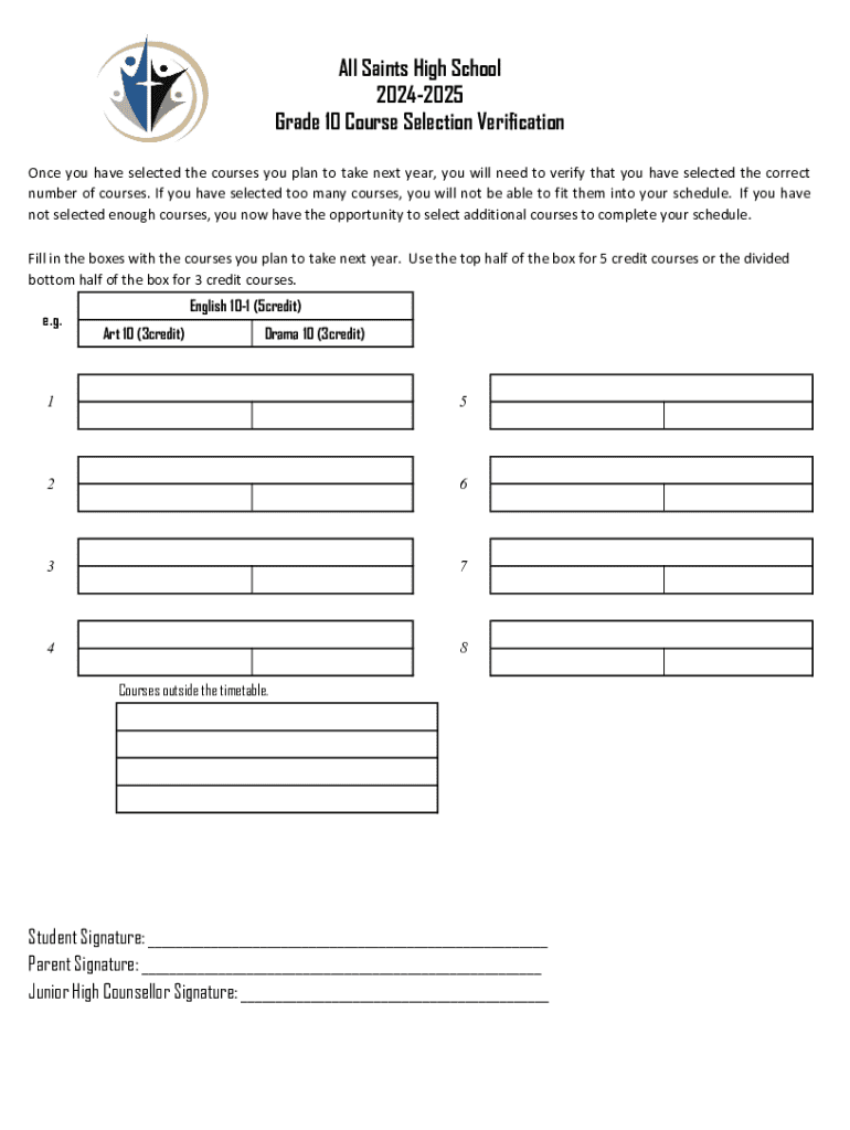 Fillable Online 2024-2025-Course-Selection-Requests-Worksheet-Grades ...