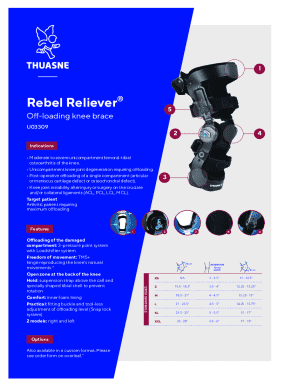 Fillable Online Rebel Reliever® Knee Brace Fax Email Print - pdfFiller