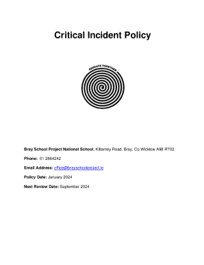 Fillable Online Critical Incident Management Policy Fax Email Print ...