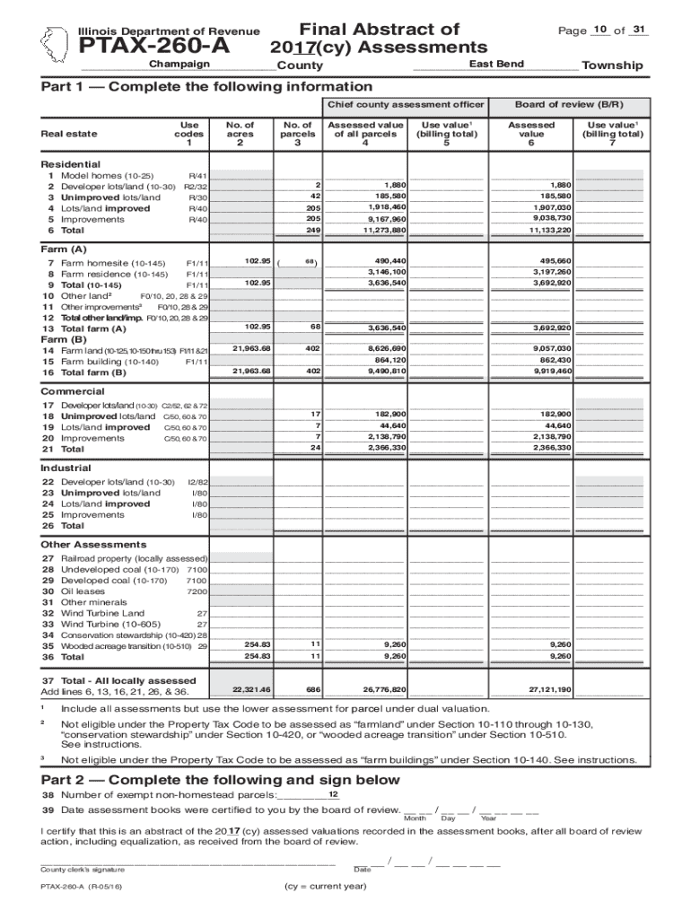 Fillable Online Fillable Online Final Abstract of Assessments 2020 Fax Email Print - pdfFiller