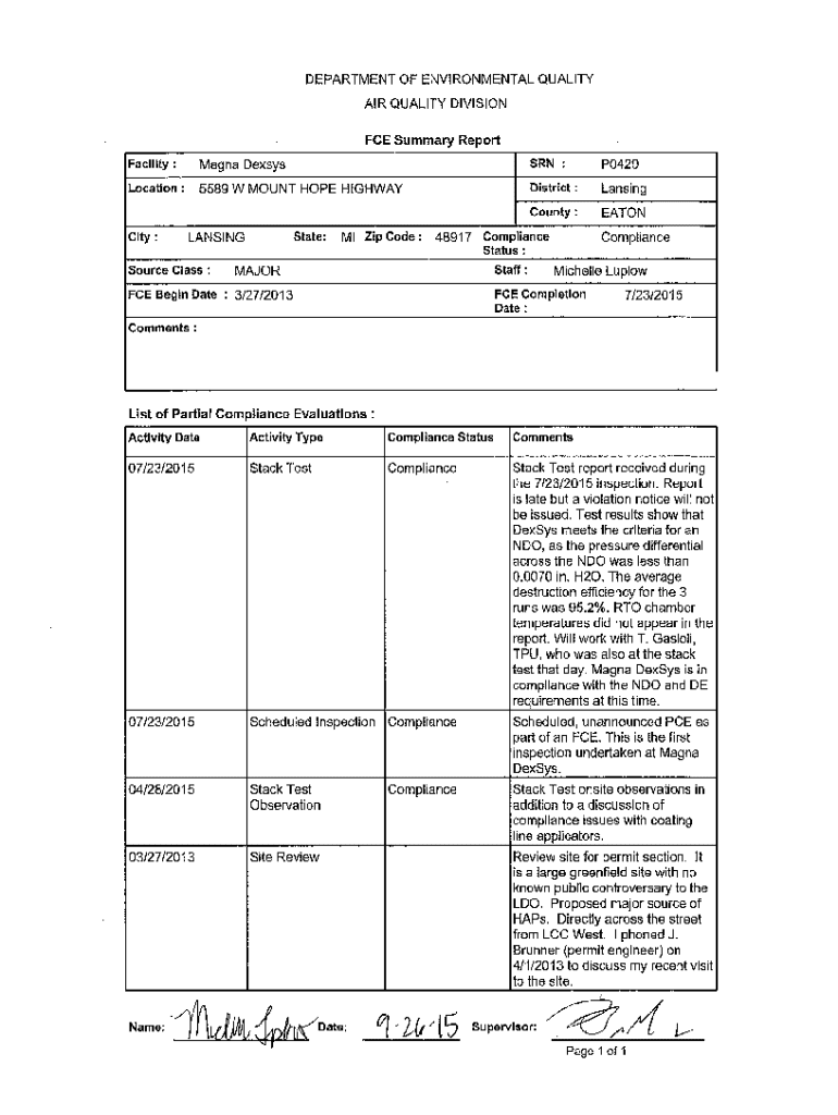 Fillable Online Fce Summary Report Fax Email Print - pdfFiller