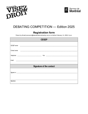 Fillable Online Rules of the Debating Competition 2025 Fax Email Print ...