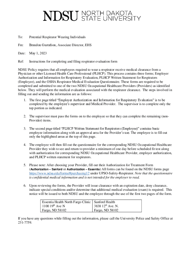 Fillable Online Instructions for Completing and Filing Respirator ...