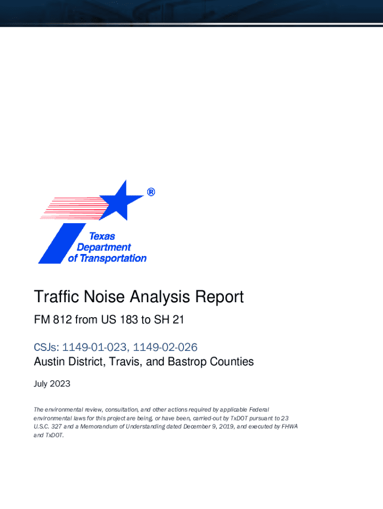 Fillable Online Fm 812 Traffic Noise Analysis Report Fax Email Print ...