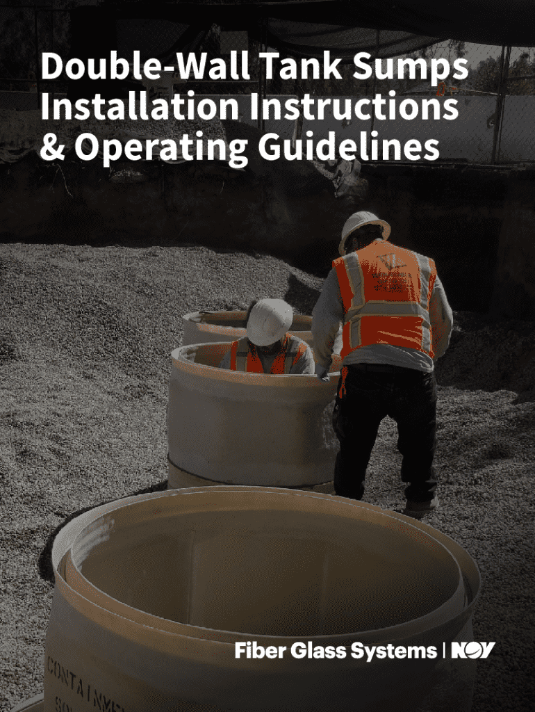 Fillable Online Double-wall Tank Sumps Installation Instructions Fax ...