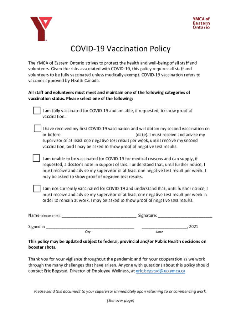 Fillable Online Member and Visitor Vaccination DeclarationNews Fax Email Print - pdfFiller