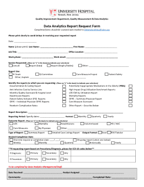 Fillable Online Data Analytics Report Request Fax Email Print - pdfFiller
