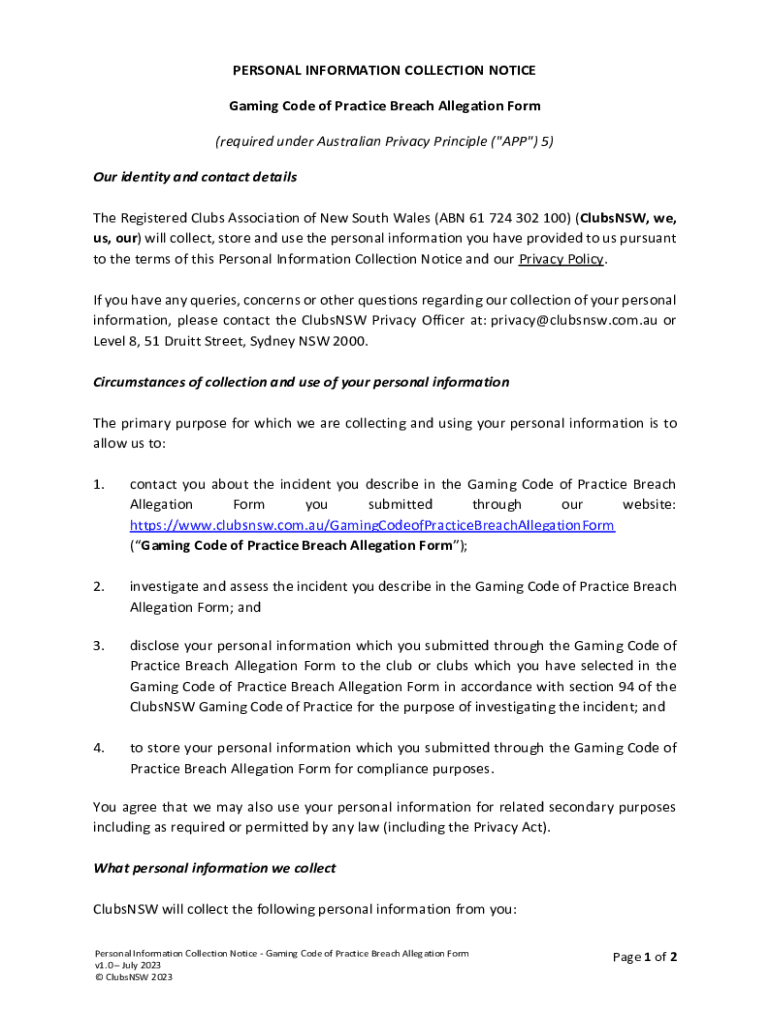 Fillable Online Code Breach Allegation Form Fax Email Print - pdfFiller