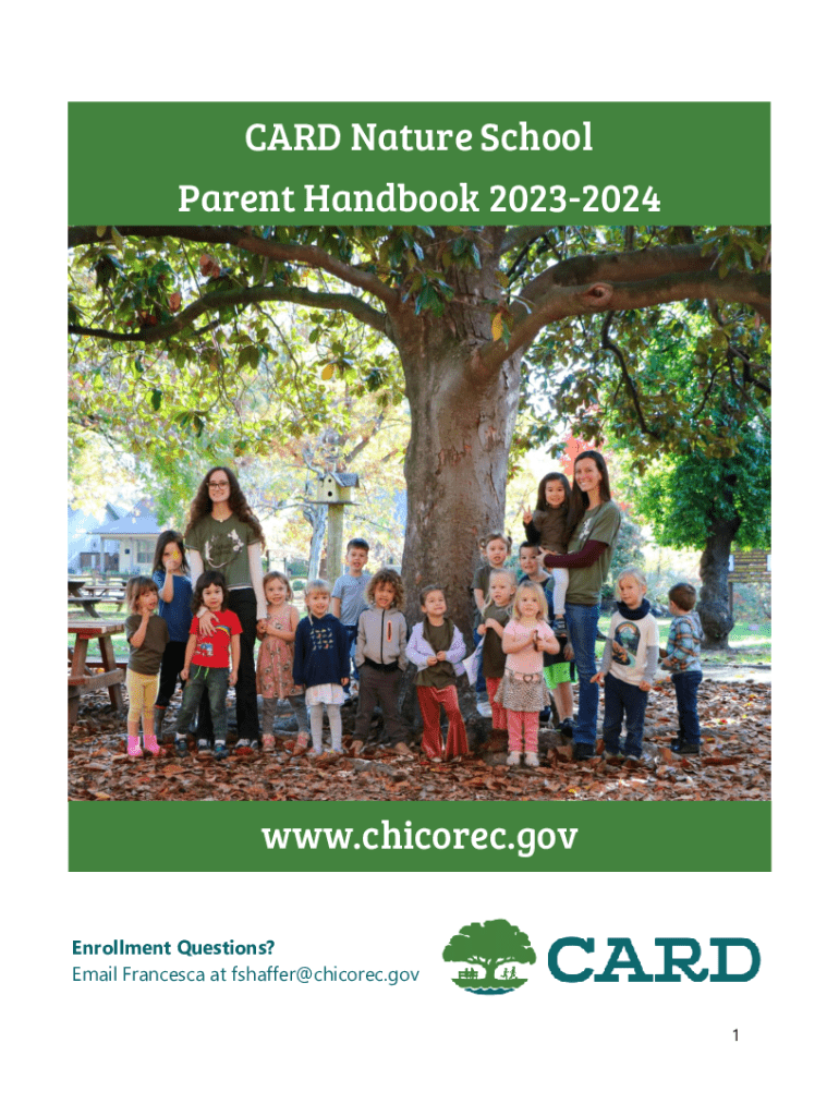 Fillable Online Card Nature School Parent Handbook Fax Email Print ...