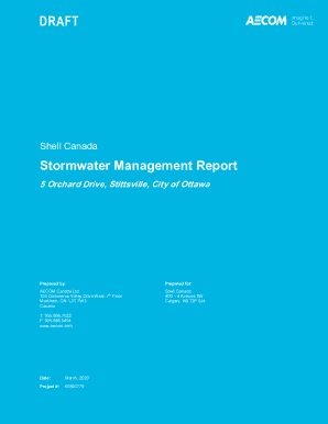 Fillable Online Stormwater Management Report for Shell Canada at 5 ...