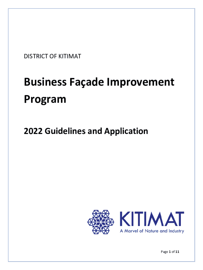 Fillable Online 2022 Business Facade Improvement program Application ... Fax Email Print - pdfFiller