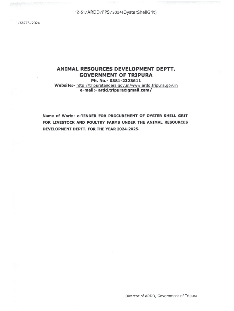 Fillable Online Animal Resources Development Department, Government ...