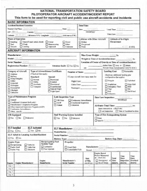 Fillable Online National Transportation Safety Board Aircraft Accident ...