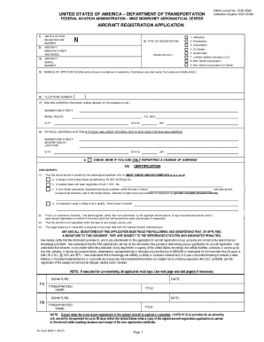 Fillable Online Aircraft Registration Application Fax Email Print ...