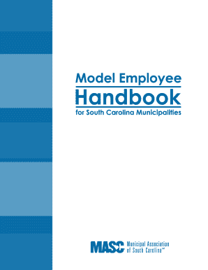 Fillable Online Model Employee Handbook for South Carolina ...