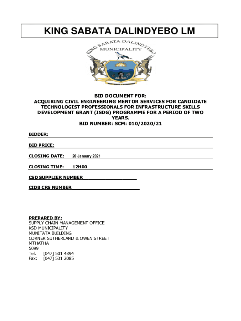 Fillable Online Infrastructure Skills Development Grant (ISDG ...