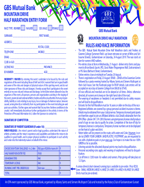 Fillable Online Mountain Drive Half Marathon Entry Form Fax Email Print ...