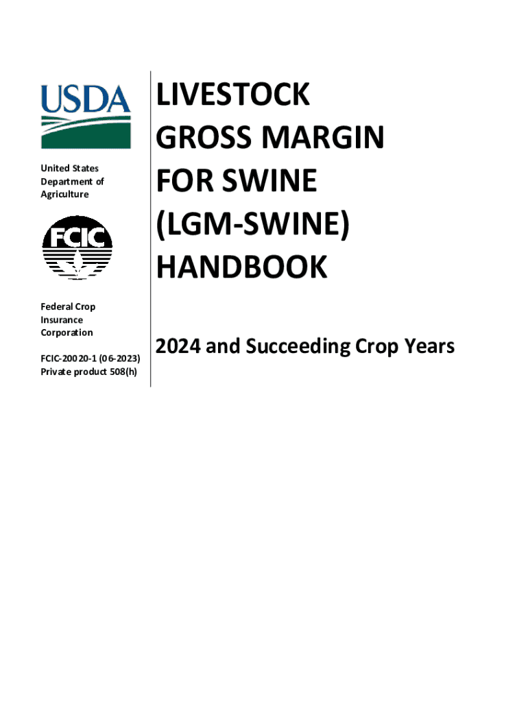 Fillable Online Livestock Gross Margin for Swine Plan of Insurance ...