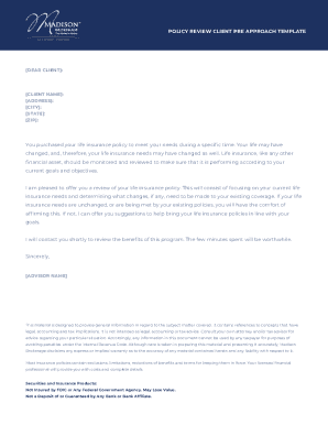 Fillable Online Life Insurance Policy Review Invitation Fax Email Print ...