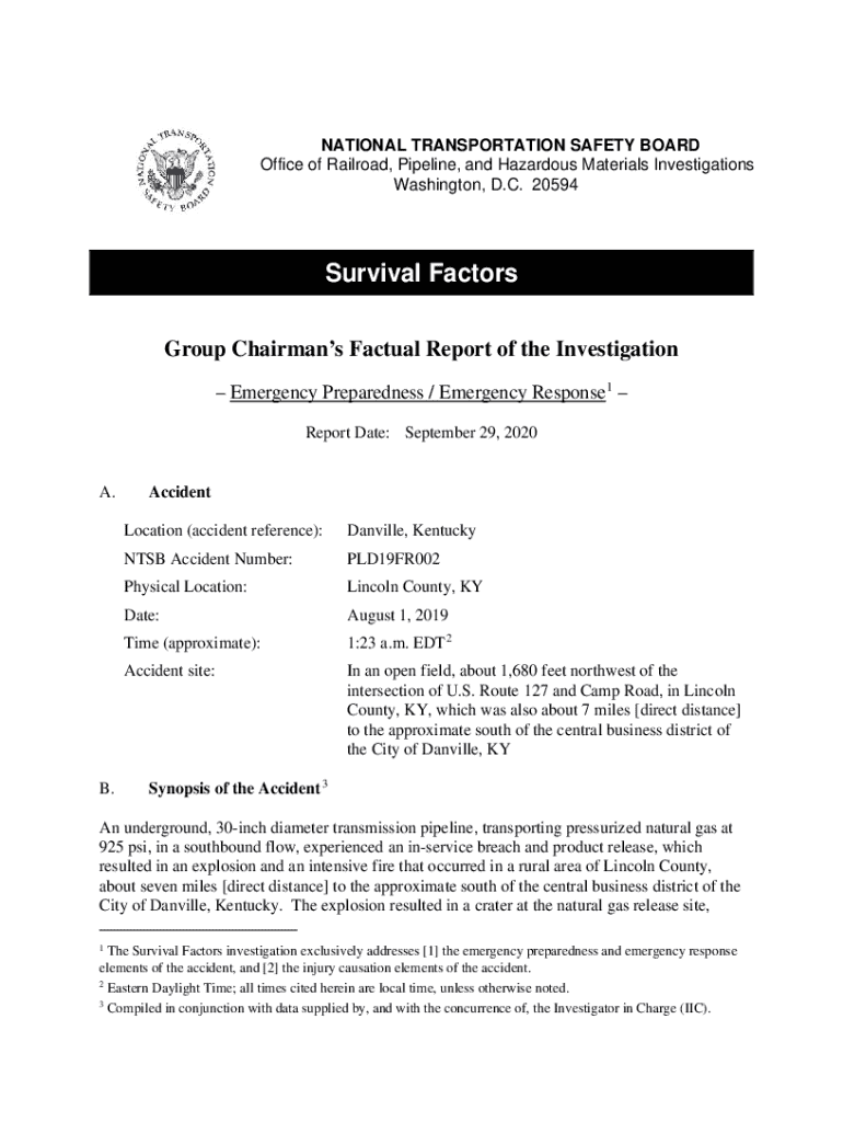 Fillable Online Survival Factors - Group Chairman?s Factual Report ( ... Fax Email Print - pdfFiller