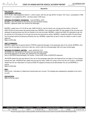 Fillable Online State of Hawaii Motor Vehicle Accident Report Fax Email ...
