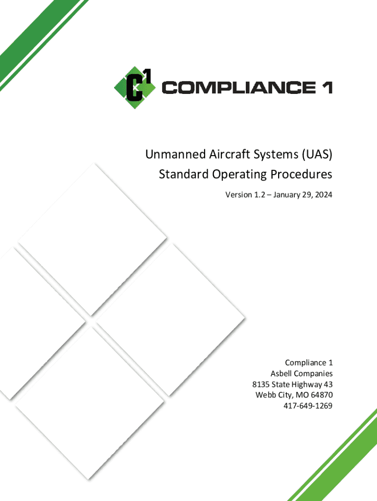 Fillable Online Uas Standard Operating Procedures - Version 1.2 Fax ...